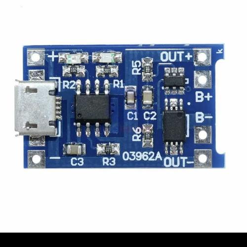 Jual Tp4056 modul charger battery lithium 18650 microUsb with ...