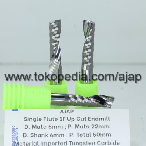 Jual Mata router SINGLE FLUTE 1F 6mm router bits akrilik kayu acrylic ...