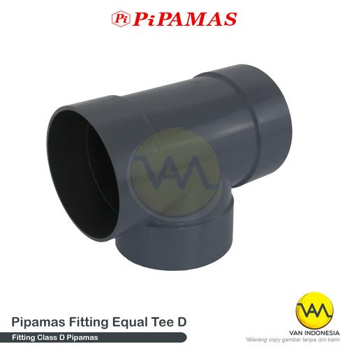 Jual Equal Tee D PiPAMAS Fitting Pipa PVC 3-5 inch - 4 inch - Kota ...