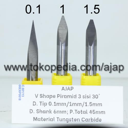 Jual Mata Grafir V 6mm pahat engraving router bit CNC PCB milling ...