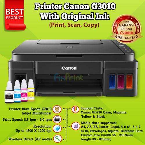 Jual Printer Canon Pixma G3010 g3010 G 3010 print scan copy wireless - Kota Tangerang Selatan ...