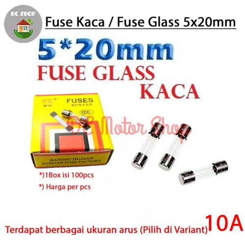 Jual Fuse Kaca 5x20 mm Kecil 1A 2A 3A 4A 5A 6A 8A 10A 250VAC sekring glass - 1A - Jakarta Pusat ...