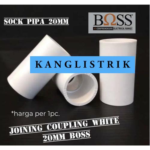 Jual SOCK PIPA CONDUIT SAMBUNGAN PIPA LISTRIK 20mm MERK BOSS setara ...