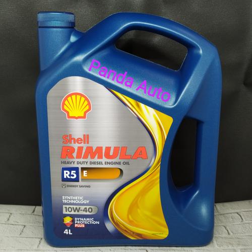 Jual OLI MESIN MOBIL DIESEL SHELL RIMULA R5 E, 10W 40, GLN 4 LTR, 100% ...