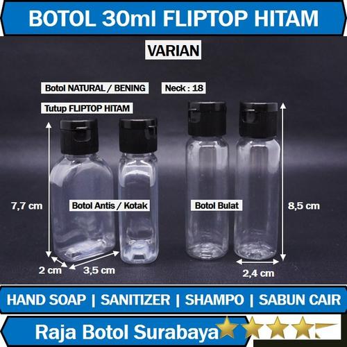 Jual Botol fliptop 30ml tutup hitam botol flip top 30ml Handsanitizer - Bulat - Kota Surabaya ...