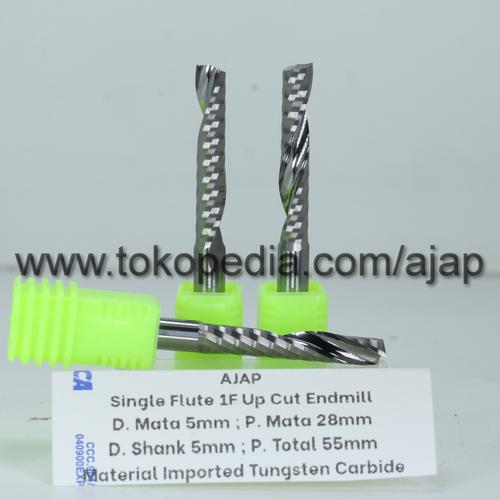 Jual Mata router SINGLE FLUTE 1F 5mm router bits akrilik kayu acrylic ...