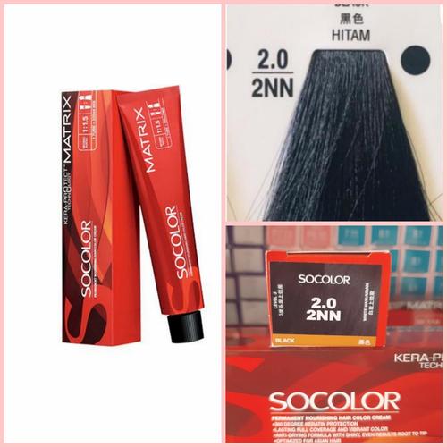 Jual Cat Pewarna Rambut Matrix Socolor + Oxydant 2.0 -2NN Hitam ...