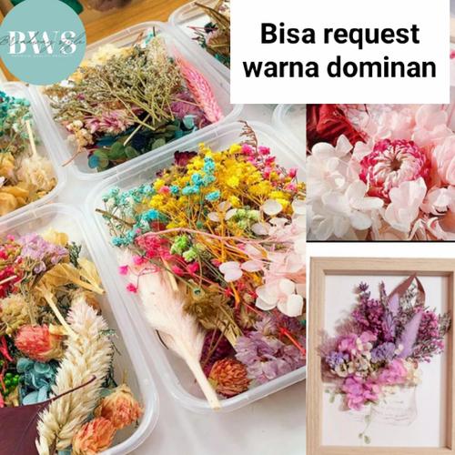 Jual Dried Flower Rustic 1 Box Bunga Kering Diy Resin Foto Abadi Isi ...