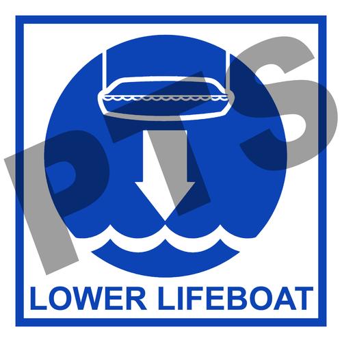 Jual STICKER SIGN Lower Lifeboat SIGN STICKER 15x15 CM - Kota Surabaya ...