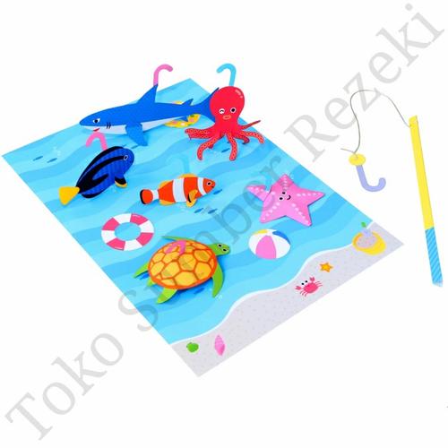 Jual 3D Paper Craft Fishing Game Pancing Ikan Pancingan Papercraft DIY ...