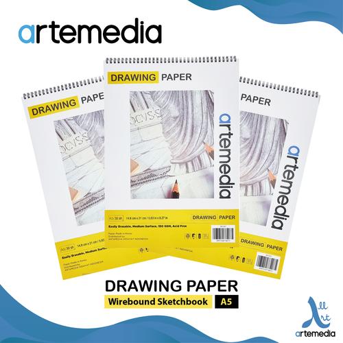 Jual Buku Sketsa Artemedia Drawing Paper Book A5 Wire Bound Sketchbook ...