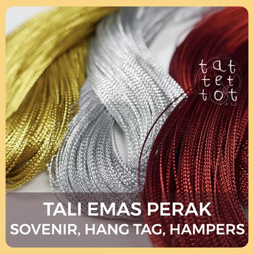 Jual ROPE HAMPERS DECORATION TALI HANG TAG EMAS PERAK PARCEL KADO ...