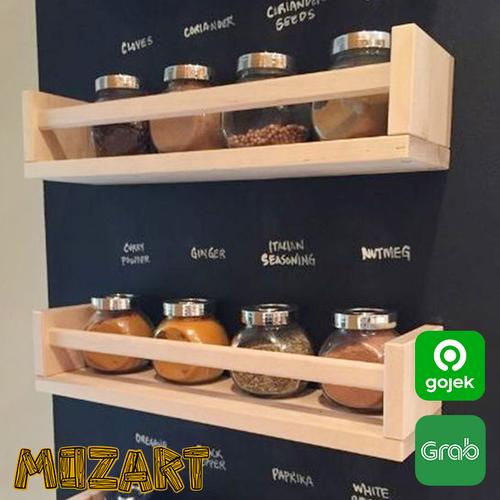 Jual Rak Bumbu Dapur Kayu Gantung 40 cm - PANJANG 40 CM - Jakarta ...