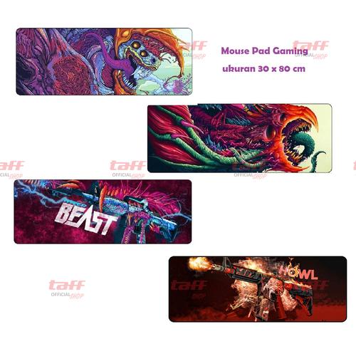 Jual Mousepad Besar Lebar Gaming Mouse Pad Rubber HOWL BEAST - BARONG02 ...