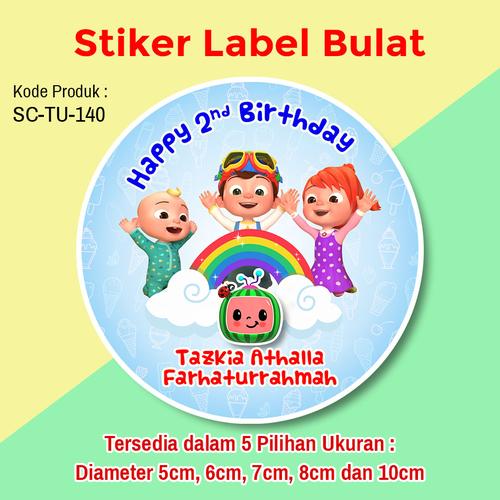 Jual STIKER LABEL ULANG TAHUN ANAK TUMPENG MINI STICKER SOUVENIR ...