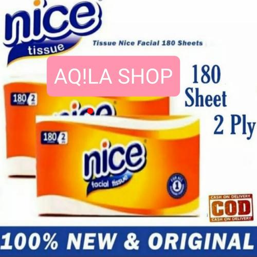 Jual Tissue Nice 2ply 180 Sheet Facial Tissue One For All Cleaning ...