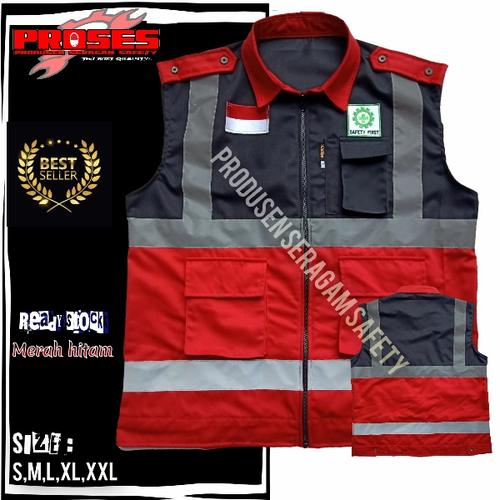 Jual ROMPI SAFETY VEST TASLAN WATER PROOF-ROMPI SAFETY PROYEK-ROMPI ...
