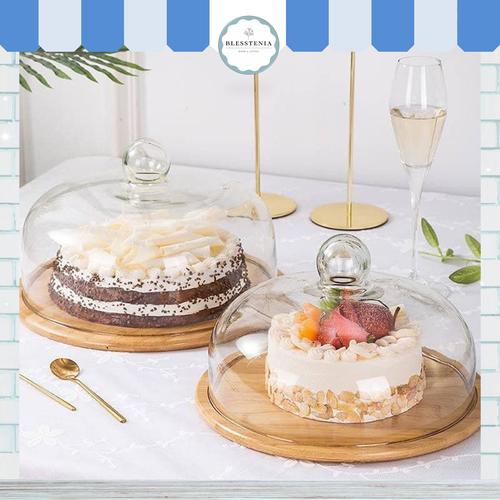 Jual Tempat Wadah Saji Kue Glass Transparent Cake Muffins Display ...