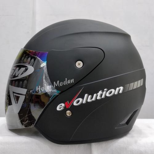 Jual Helm GM Evolution Original Polos Black Doff - M - Kota Medan ...