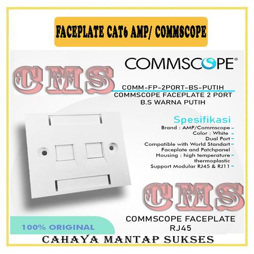 Jual Face Plate Faceplate AMP Commscope Double dual port - Kota Batam ...
