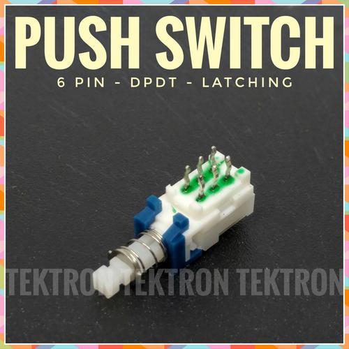 Jual Push Switch 6pin DPDT tekan ON tekan OFF Latching Mixer Amplifier HQ - Kota Bandung ...