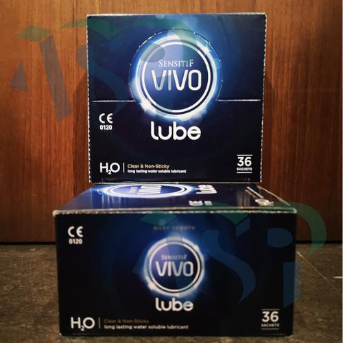 Jual VIVO H2O Lube Sachet Pelumas Lubricant Kondom - Grosir 3 Box ...