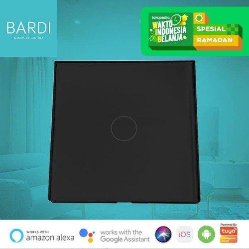 Promo BARDI Smart Wall Switch EU1 Gang HITAM Saklar WiFi Touch Sentuh ...