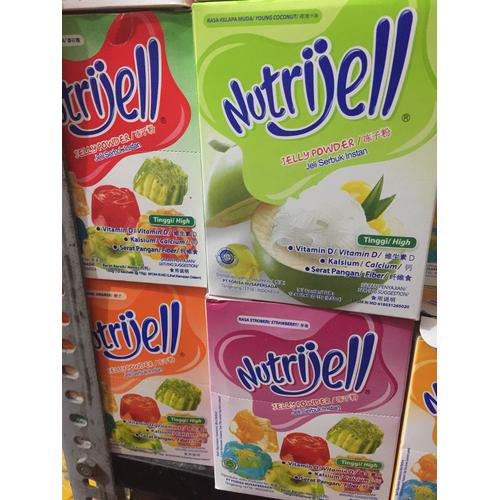Jual NUTRIJELL JELLY POWDER 1 dus isi 12 x 15 Gram Nutrijel Bubuk jelly ...