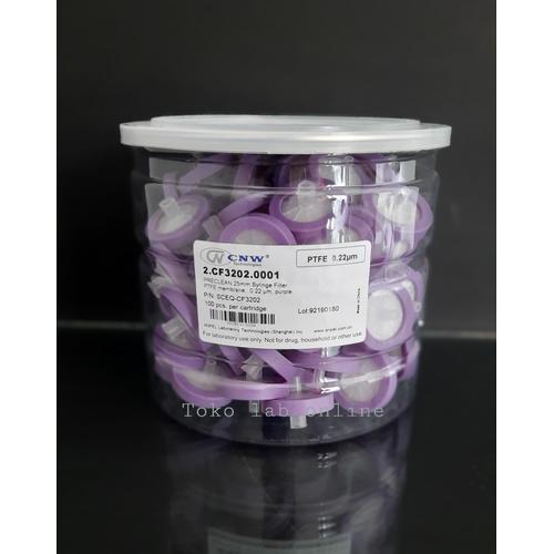 Jual Syringe Filter PTFE 0,22 um, d= 25 mm, purple + Certificate - Kota ...
