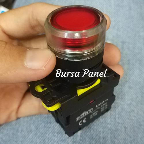 Jual Iluminated Push Button with LED 22 mm LA115-A5 - Merah - Jakarta ...