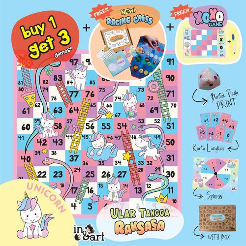 Jual ULAR TANGGA RAKSASA JUMBO UNICORN MAINAN EDUKASI ANAK - Set Dadu ...