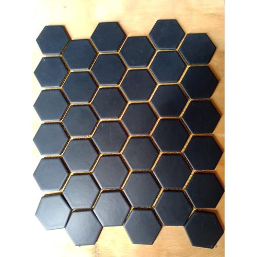 Jual Mosaic Kuda Laut Mass Hexagonal Hitam Doff || Hex 2 1022 - Kota ...
