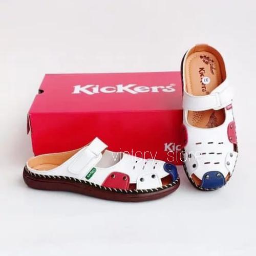 Jual SEPATU WANITA KICKERS / SANDAL KICKERS CEWE BUSTONG WHITE ...