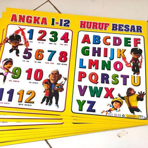 Jual poster angka dan huruf besar/poster edukasi belajar - Kab. Bekasi ...