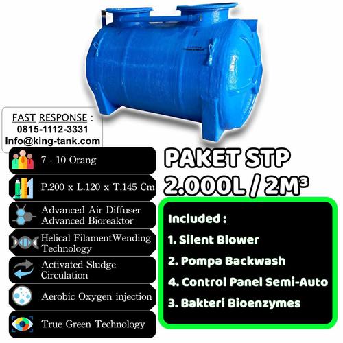 Jual PAKET LENGKAP - TANGKI STP FIBERGLASS - 2000 L / 2M3 - Kab ...