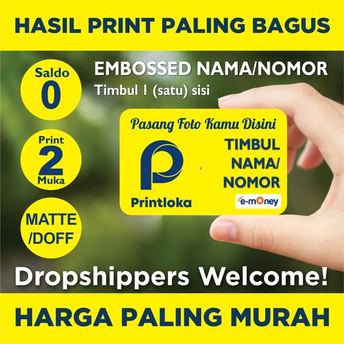 Jual Kartu Etoll Emboss NAMA 3D Timbul Emoney Flazz Custom Hadiah etol ...