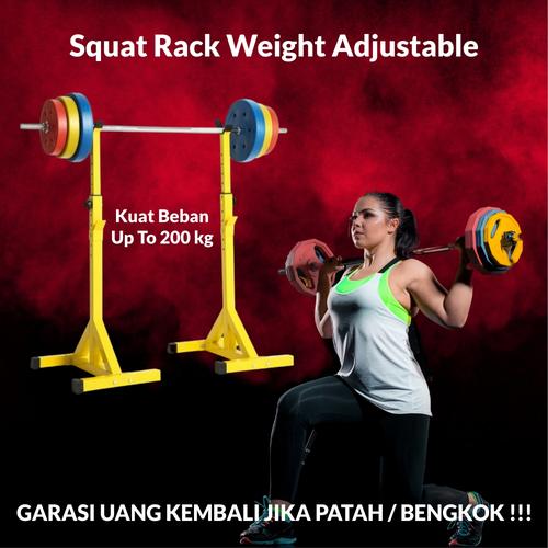 Jual Rak Dumbel Free Squat Stand Rack Weight Adjustable Rak Squat ...