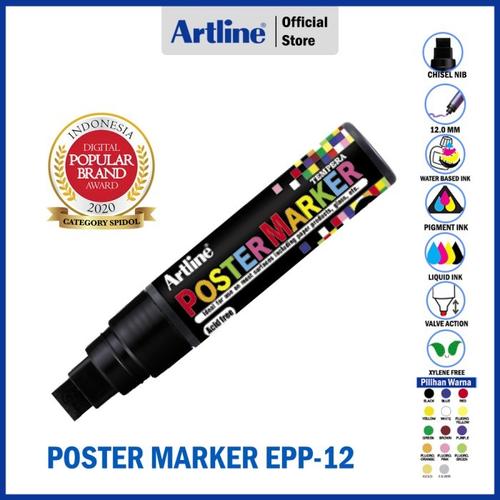 Jual SPIDOL ARTLINE POSTER MARKER 12MM EPP-12 - White - Jakarta Barat ...