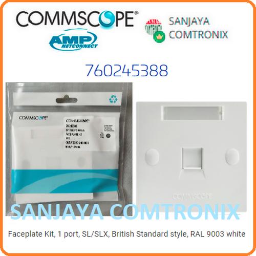 Jual AMP Commscope Faceplate 1 port British Standard Shuttered SL ...