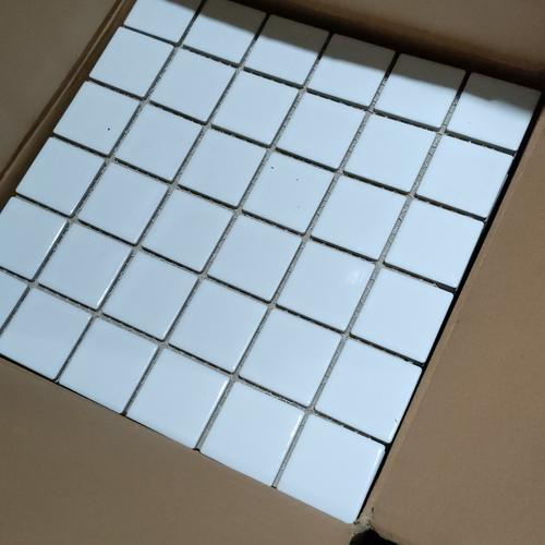 Jual Keramik Mozaik dinding dapur Putih Glossy Mosaic Mass Tipe SQ 1100 ...