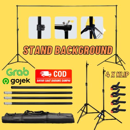 Jual Stand Background Backdrop 3 Meter Studio Foto Studio + 4x Klip 6 ...