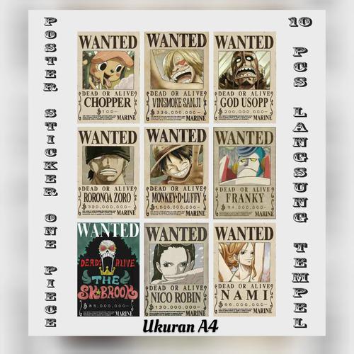 Jual POSTER/STIKER ONE PIECE BOUNTY KRU MUGIWARA - Nico Robin, Art ...