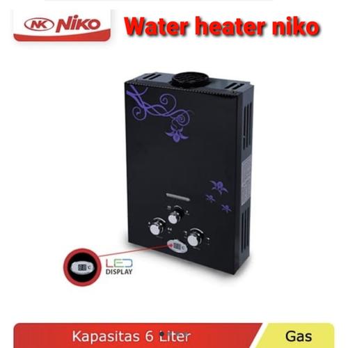 Promo NIKO HITAM LED Water Heater Gas Digital Display PEMANAS AIR ...