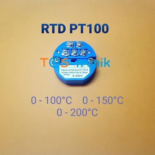 Promo Temperature Sensor Transmitter RTD PT100 24V Transmiter - 0-200°C ...