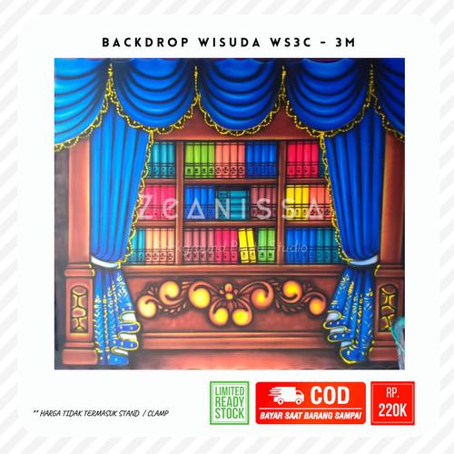 Jual Background Backdrop Layar Foto Rak Wisuda Gorden biru WS3C 3x2.5m ...