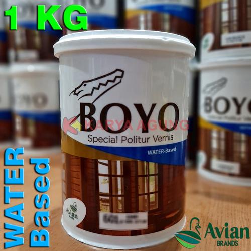 Jual Cat Politur Vernis Kayu BOYO Water Based 1 KG / Plitur Bahan Dasar ...