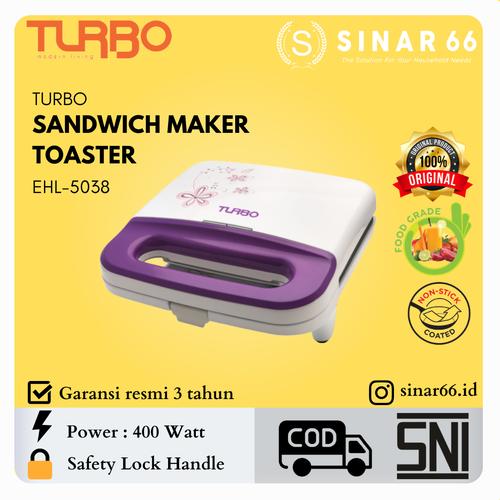 Jual TURBO SANDWICH MAKER TOASTER SEGITIGA PEMANGGANG ROTI EHL 5038 ...