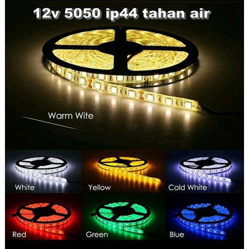 Jual Lampu LED Strip 5050 IP44 12v OUTDOOR Ledstrip IP 44 - Putih ...