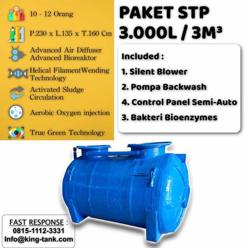 Jual Tangki IPAL BIOFILTER 3000 L / 3M3 - PAKET LENGKAP-BIOTANK ...