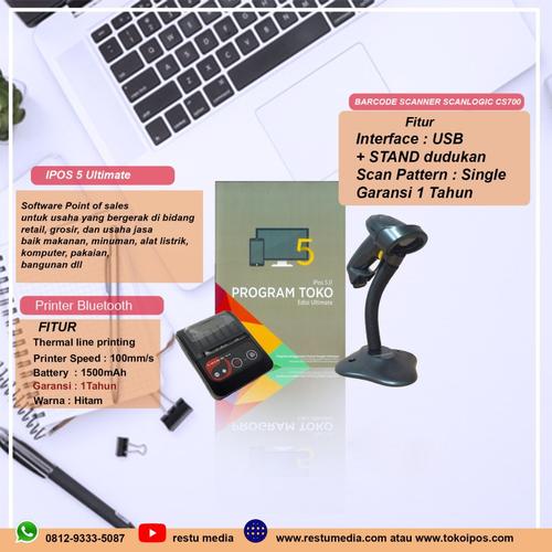 Jual IPOS 5 Ultimate Printer Bluetooth dan Barcode Scanner - Kota Depok ...